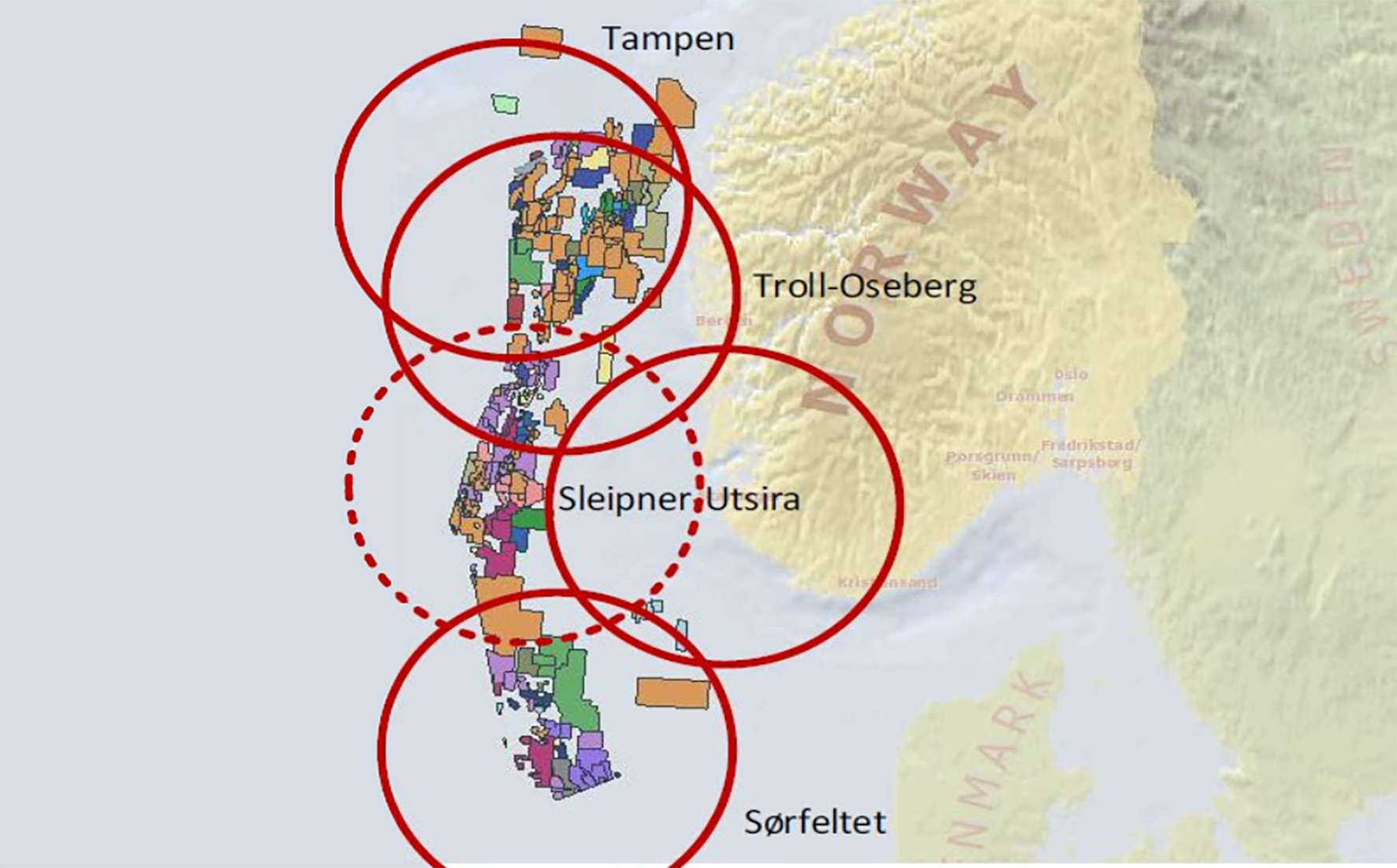 sørfeltet kart – Ekofisk